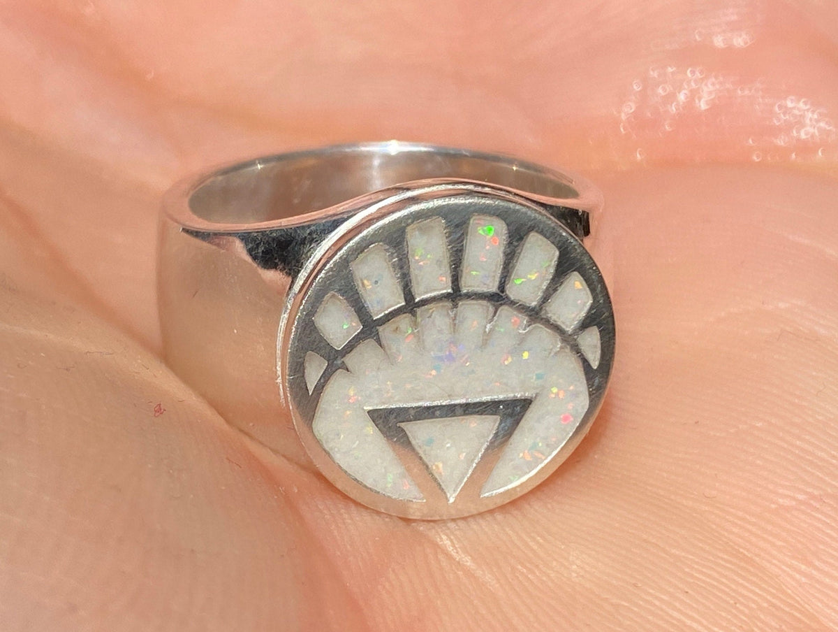 Sterling Silver WLC White Lantern Ring w/ Opal – The Ring Foundry